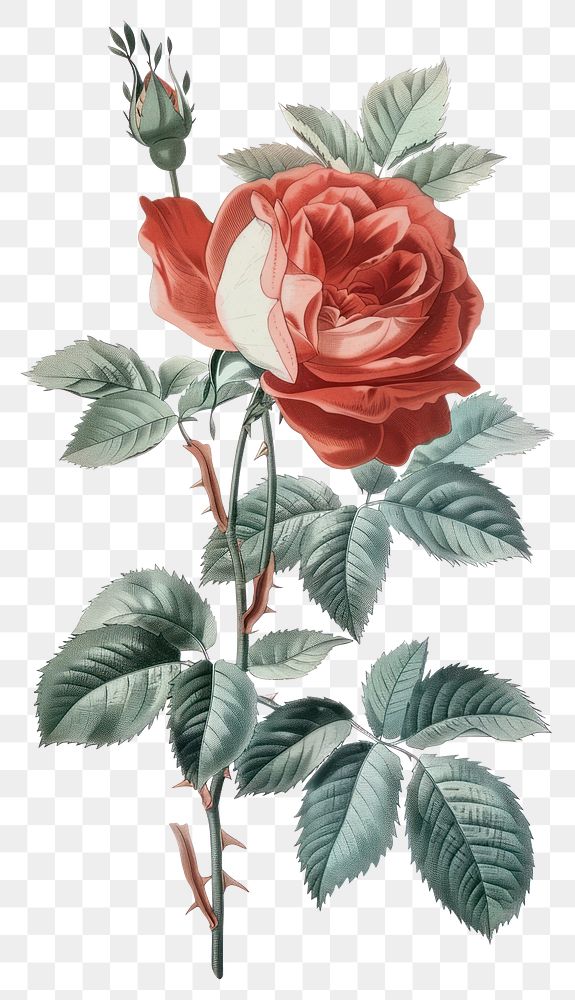 PNG Red rose flower art | Free PNG - rawpixel