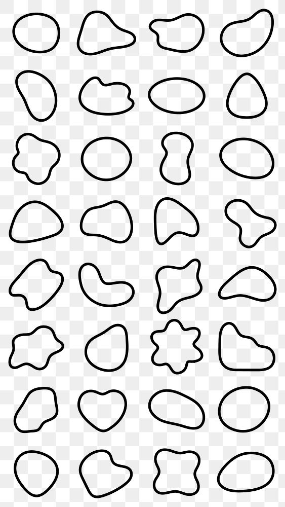 PNG Abstract organic shape collection, | Premium PNG - rawpixel