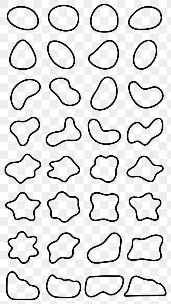 PNG Abstract blob shapes collection, | Premium PNG - rawpixel