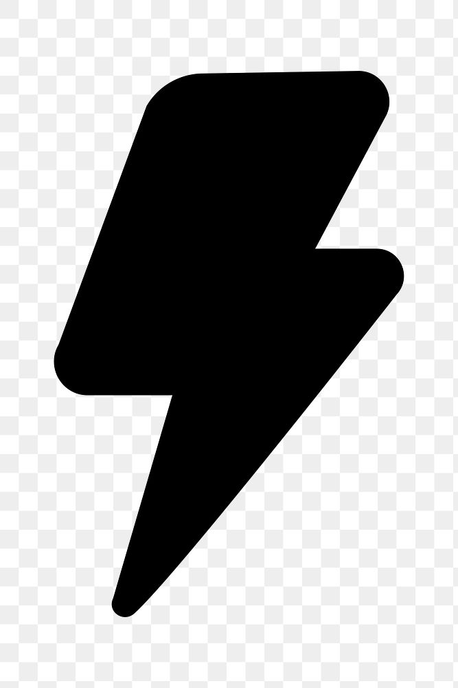 PNG Bold black lightning, UI | Free Icons - rawpixel