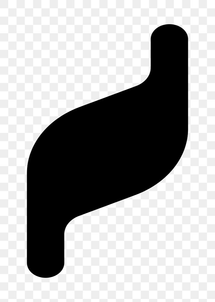 PNG Abstract curved black shape | Free Icons - rawpixel