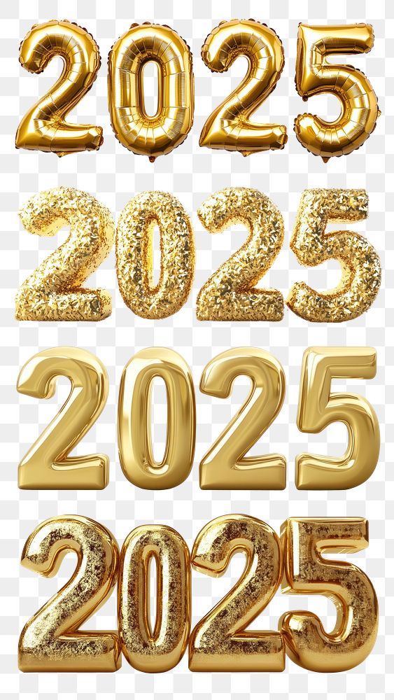 Gold Numbers PNG Images | Free PNG Vector Graphics, Texts, Effects ...