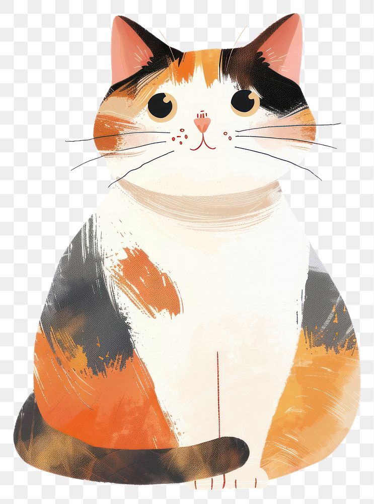 PNG Calico cat art illustration | Free PNG - rawpixel