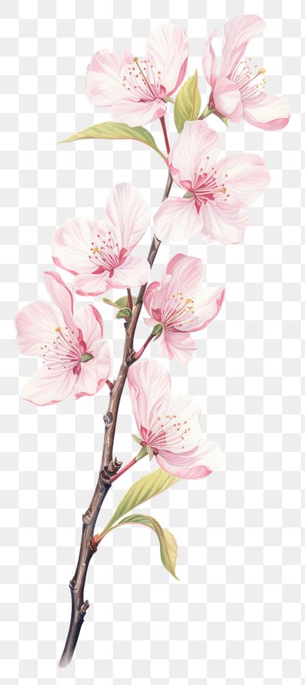 PNG Blossom flowers illustration botanical. | Free PNG - rawpixel