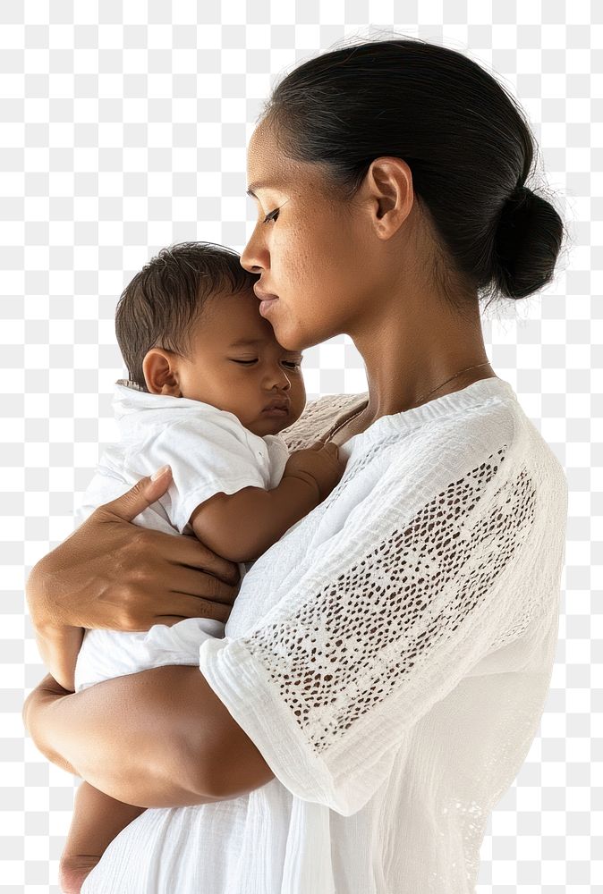 PNG Pacific islander mother holding | Free PNG - rawpixel