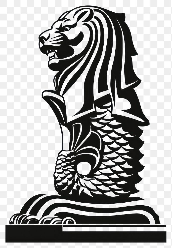PNG Singapore statue Merlion illustration | Free PNG - rawpixel