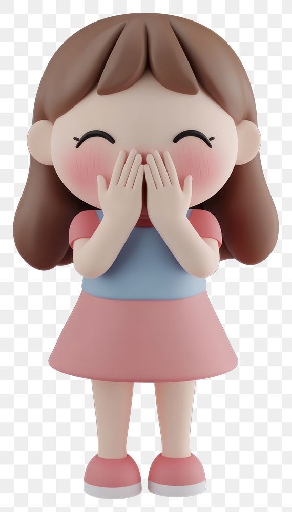 PNG Cute girl Giggly illustration | Free PNG - rawpixel