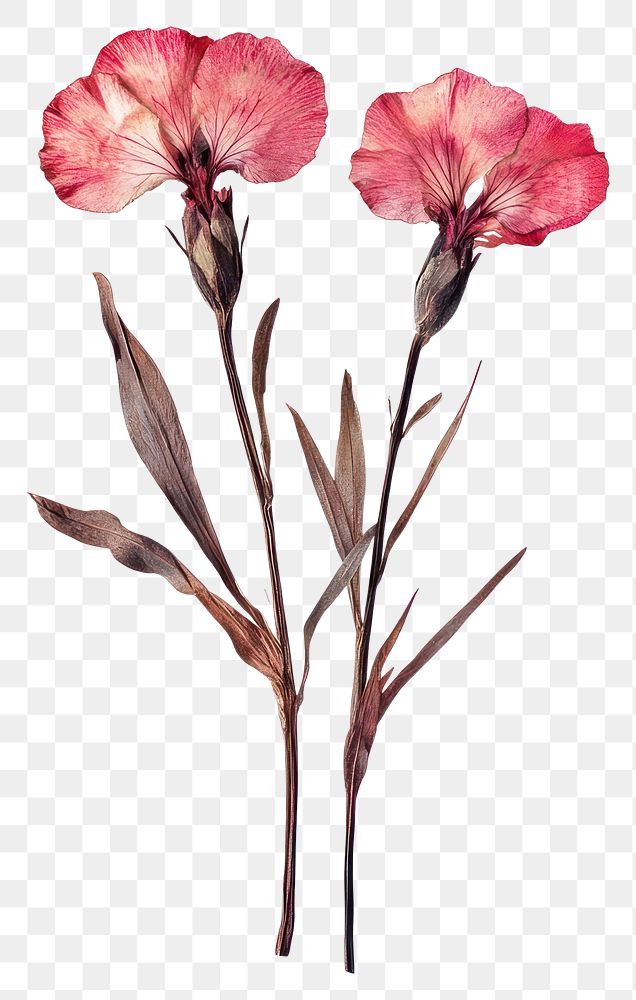 PNG Dianthus flowers pressed petals | Free PNG - rawpixel