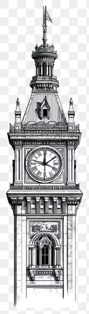 PNG Clock tower architectural architecture | Free PNG - rawpixel