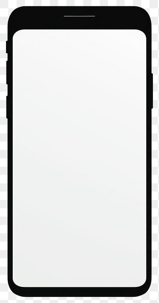 PNG Black smartphone white screen | Free PNG - rawpixel