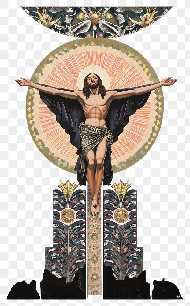 PNG Jesus illustration patterns elements. | Free PNG - rawpixel