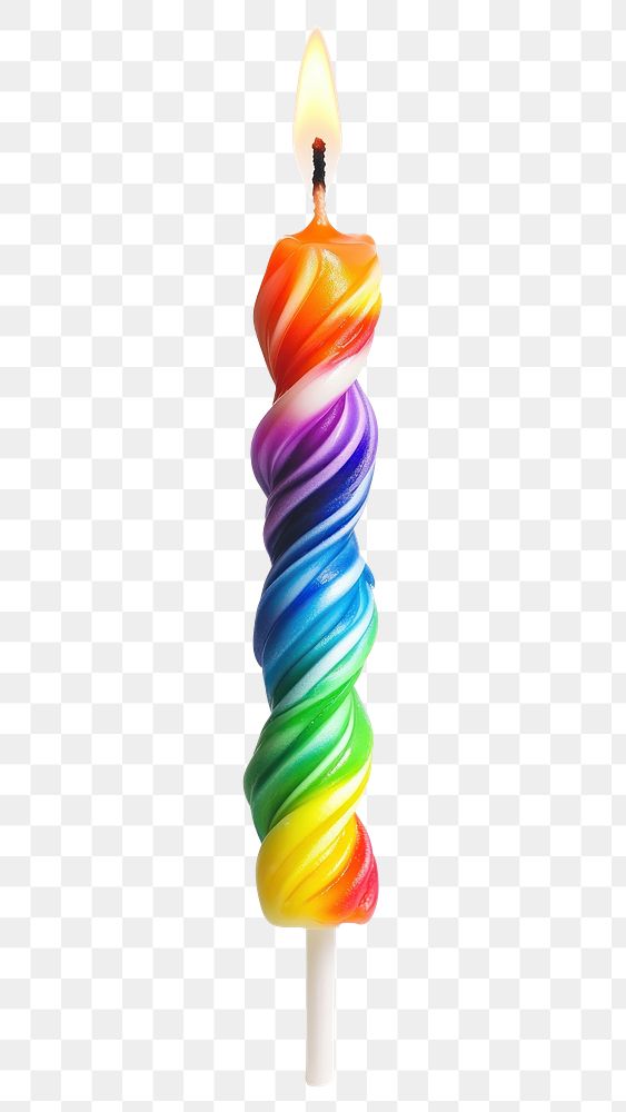 PNG Rainbow birthday candle confectionery | Free PNG - rawpixel