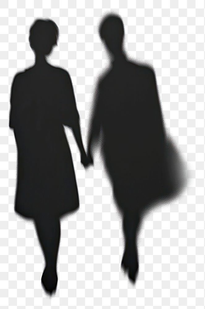 PNG Shadow couple silhouette hands | Free PNG - rawpixel