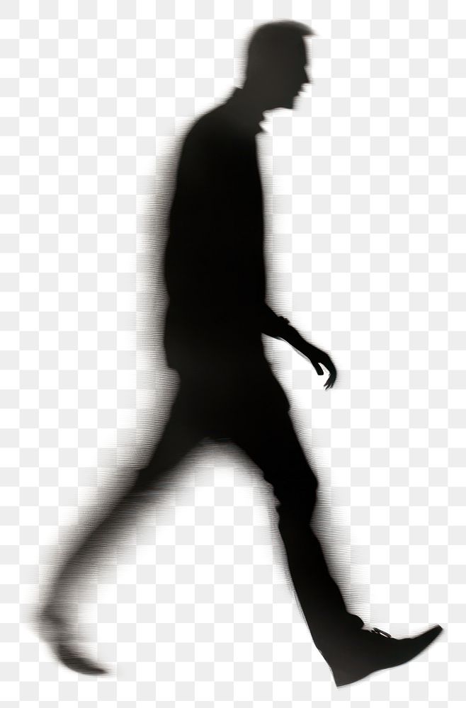PNG Shadow man walking silhouette | Free PNG - rawpixel