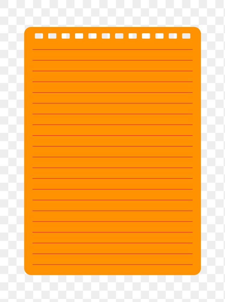 PNG Orange notepad lined pages | Free PNG - rawpixel