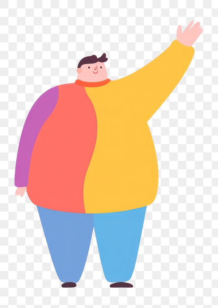 PNG Man raising hand cartoon | Free PNG - rawpixel