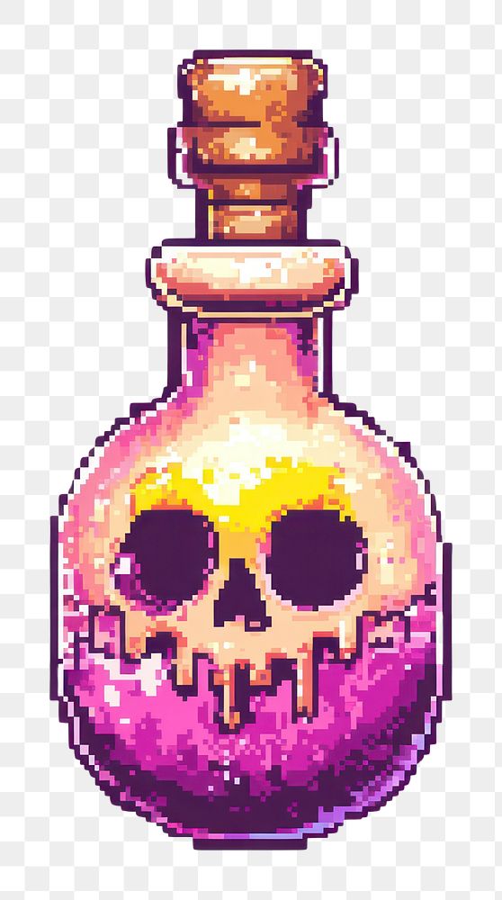 PNG Poison pixelated bottle design. | Free PNG - rawpixel