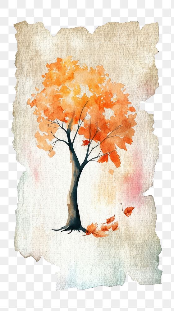 PNG Torn paper autumn tree | Free PNG - rawpixel