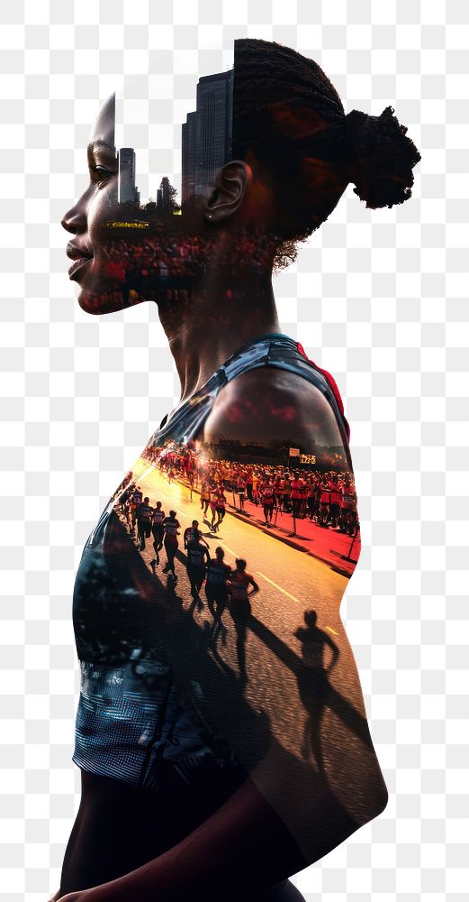 PNG Female Kenyan marathon runner | Free PNG - rawpixel