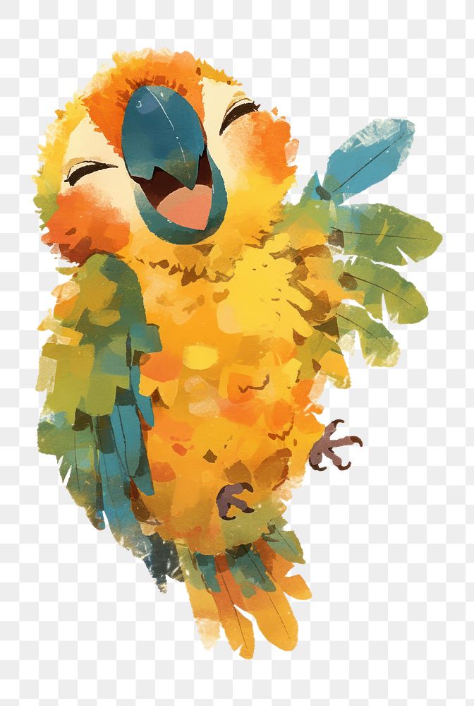PNG Parrot Winking illustration watercolor | Free PNG - rawpixel