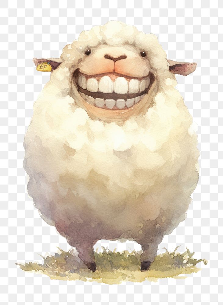 PNG Sheep Silly Grin illustration | Free PNG - rawpixel