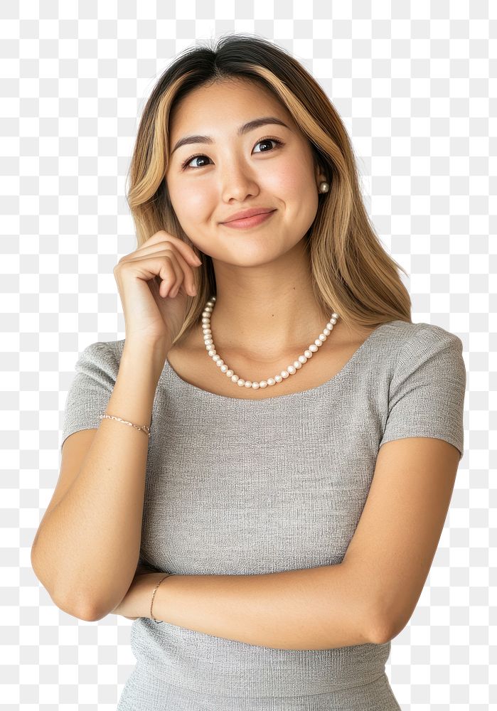 PNG American asian woman thinking | Free PNG - rawpixel