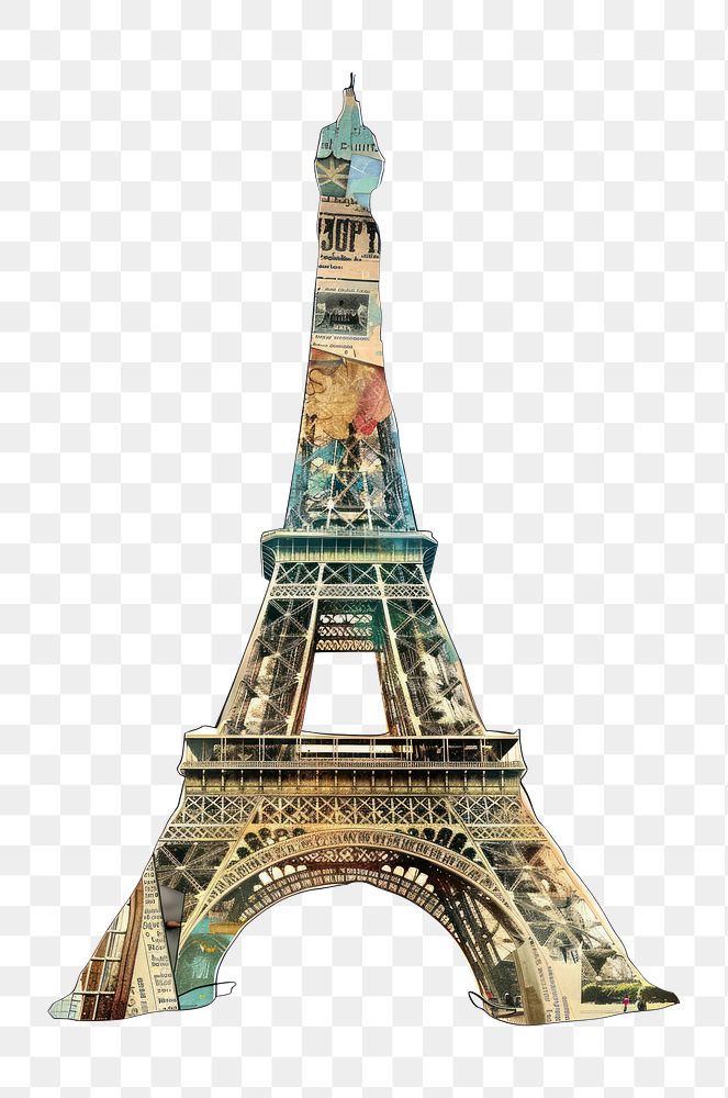 PNG Eiffel Tower shape collage | Free PNG - rawpixel PNG Eiffel Tower shape collage | Free PNG - rawpixel