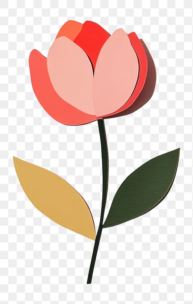PNG Pink flower paper minimalist | Free PNG - rawpixel