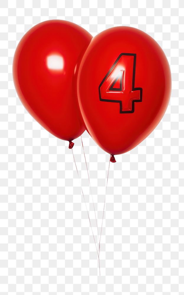 PNG Balloon number 4 arrangement | Free PNG - rawpixel