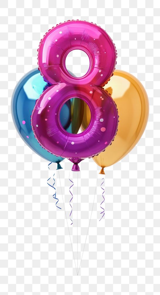 PNG Birthday balloon number 8 | Free PNG - rawpixel