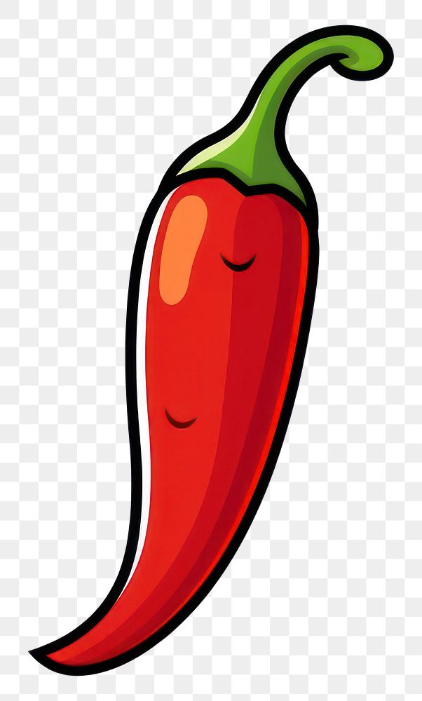 PNG One chilli vector illustration | Free PNG - rawpixel