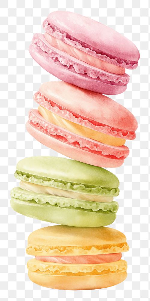 PNG Stack three Macarons macarons | Free PNG - rawpixel