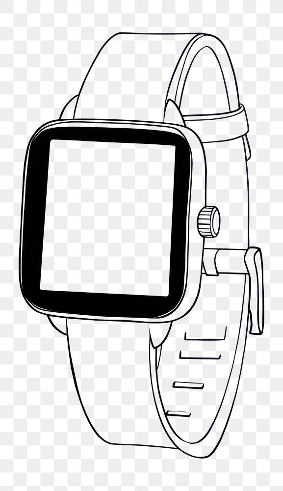 PNG Smartwatch drawing line illustration. | Free PNG - rawpixel