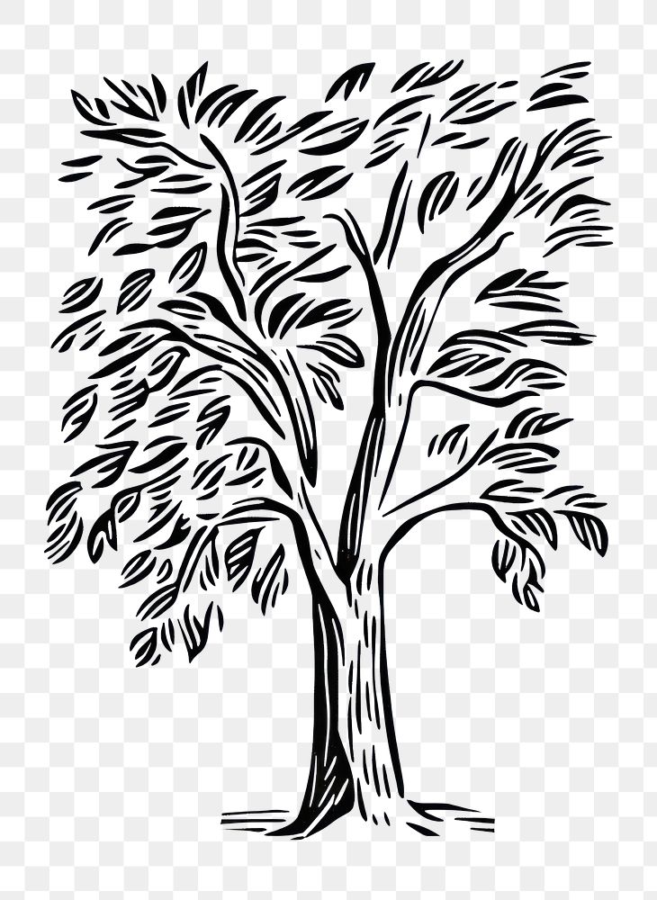 PNG Autumn tree drawing art | Free PNG - rawpixel