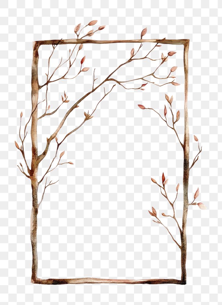 PNG Border tree branch illustration | Free PNG - rawpixel