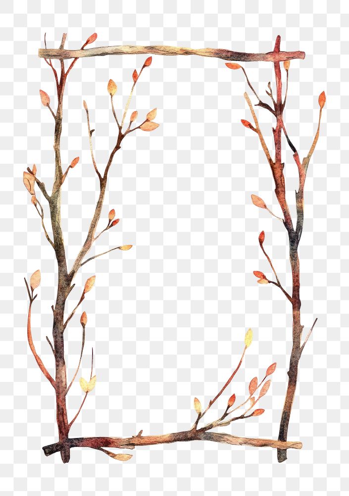 PNG Border tree branches illustration | Free PNG - rawpixel