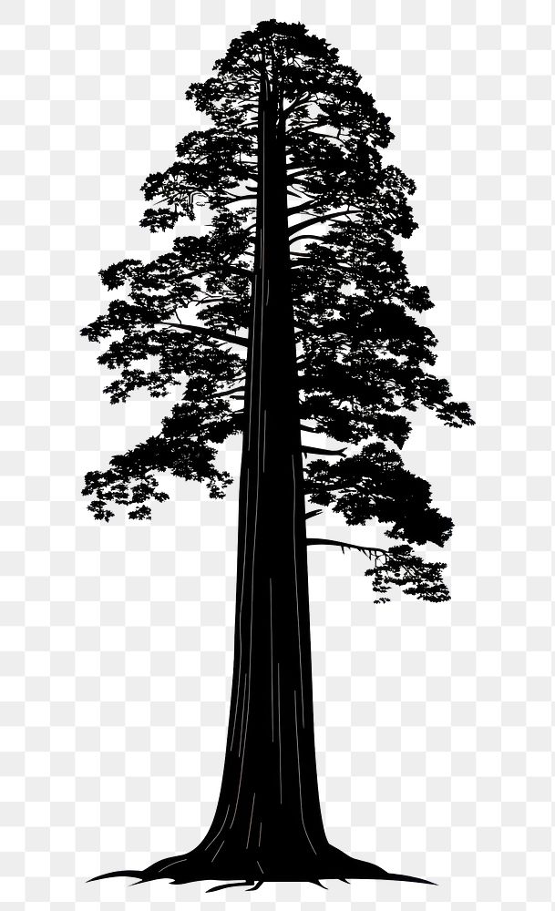PNG Tall redwood tree silhouette | Free PNG - rawpixel