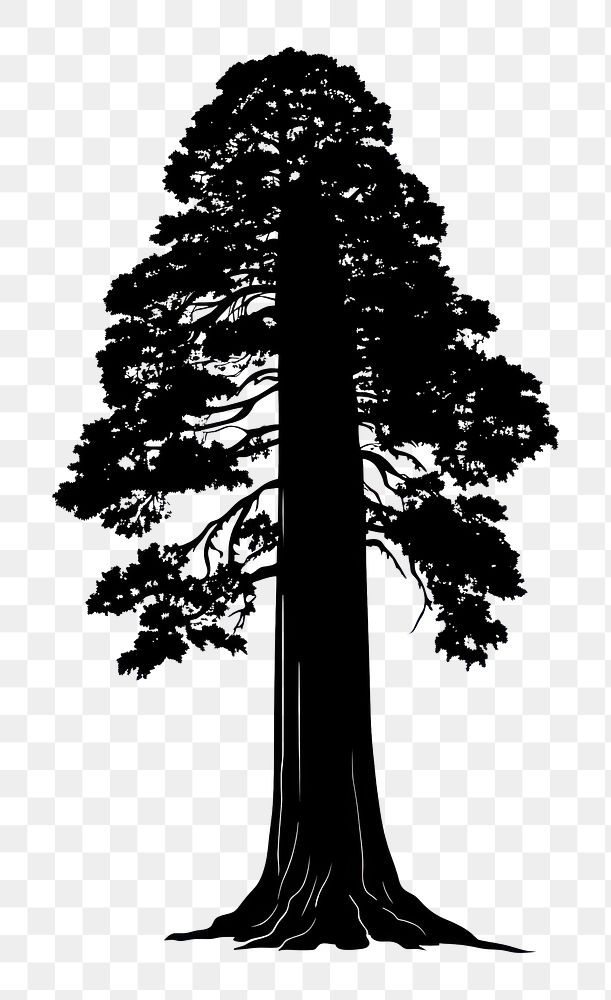 PNG Tall redwood tree silhouette | Free PNG - rawpixel