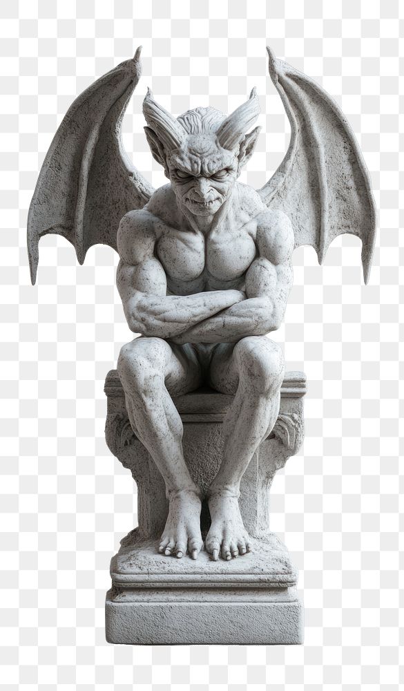 PNG Marble Devil statue sculpture | Free PNG - rawpixel