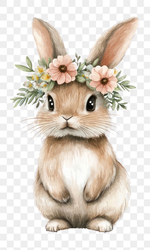 PNG Bunny standing illustration animal | Free PNG - rawpixel