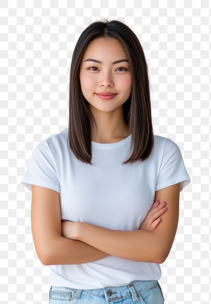 PNG Smiling slightly Asian woman | Free PNG - rawpixel