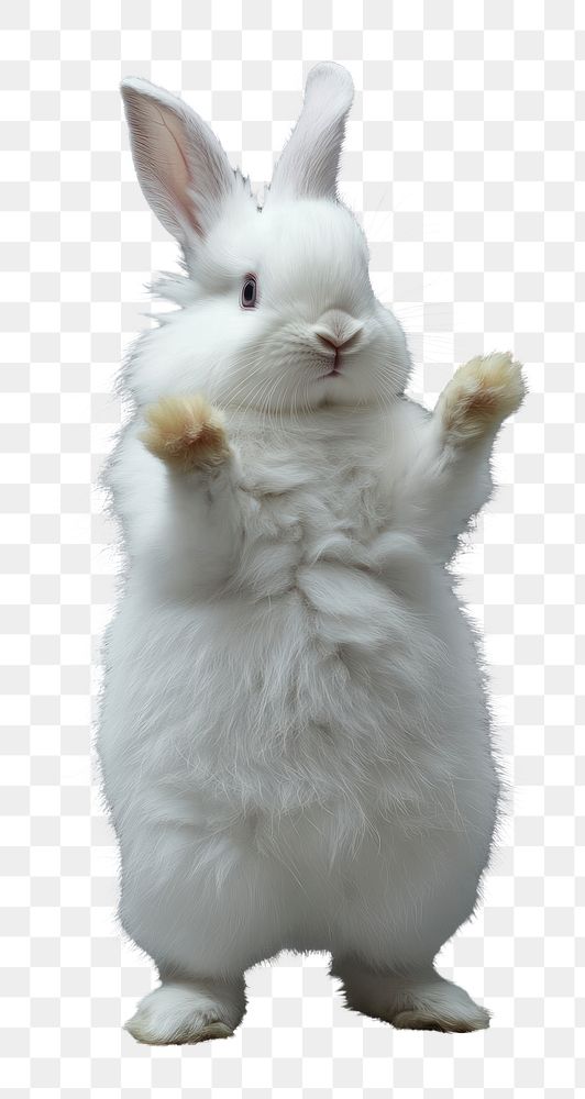 PNG White rabbit dancing standing | Free PNG - rawpixel