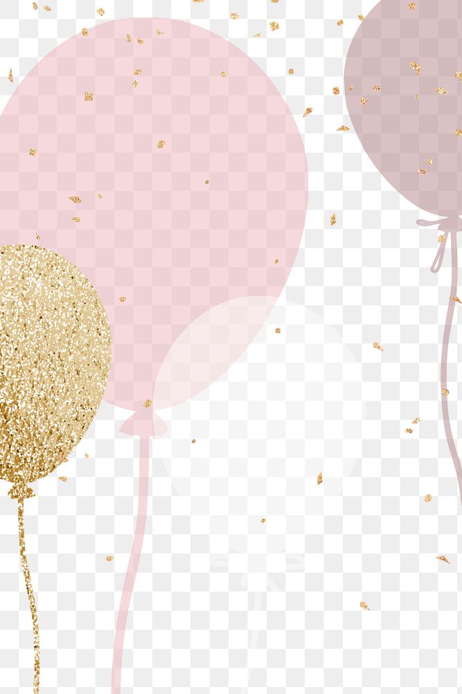 Pink balloons border png transparent | Premium PNG - rawpixel