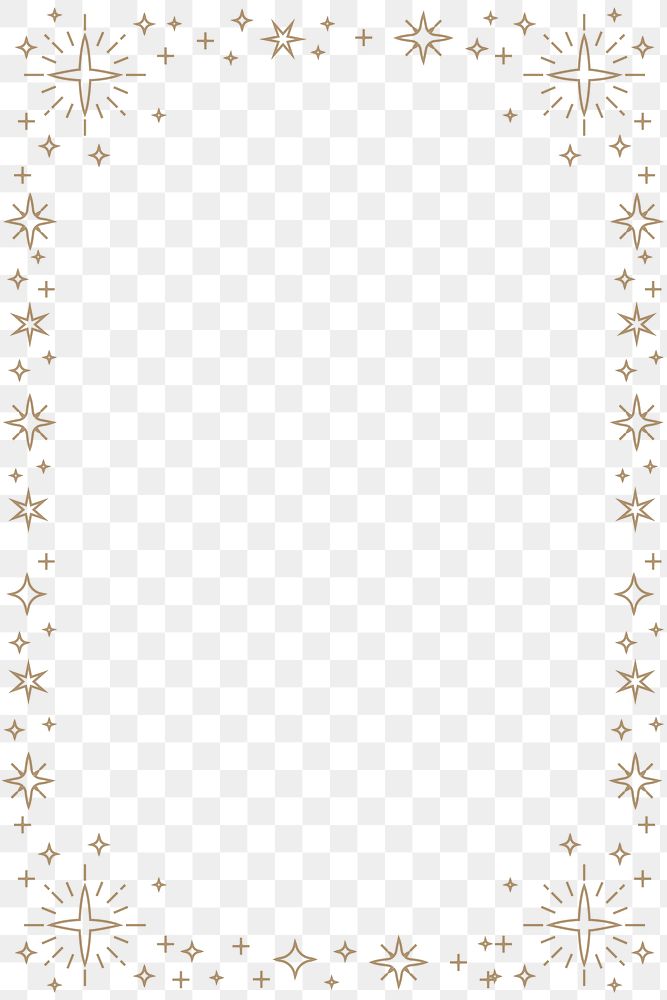 Gold mystical star frame png | Premium PNG - rawpixel