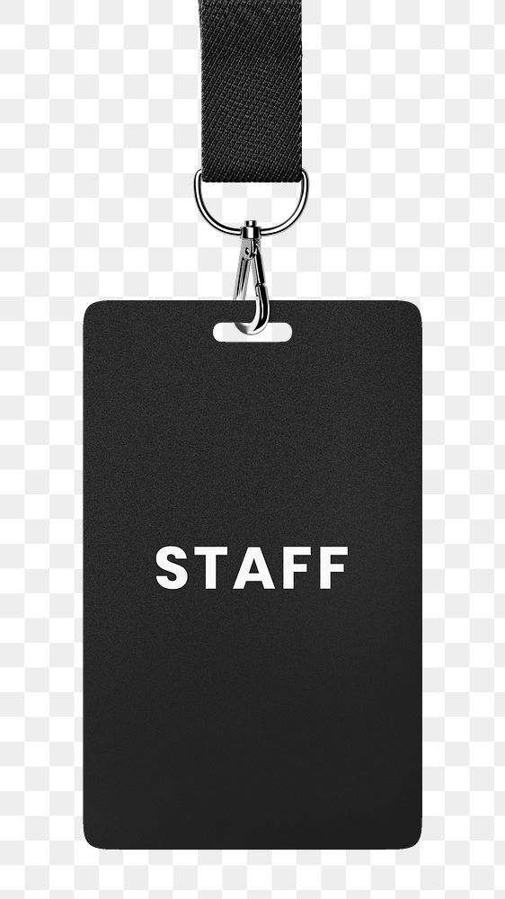Staff card png sticker, black | Premium PNG - rawpixel