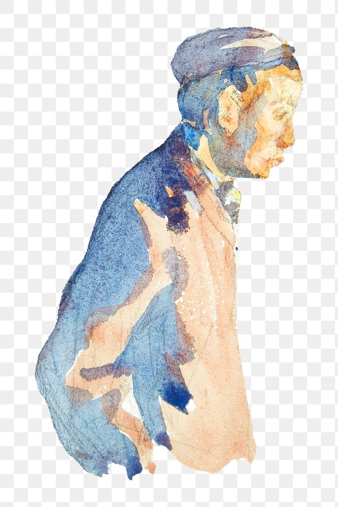PNG Watercolored man illustration transparent | Premium PNG ...