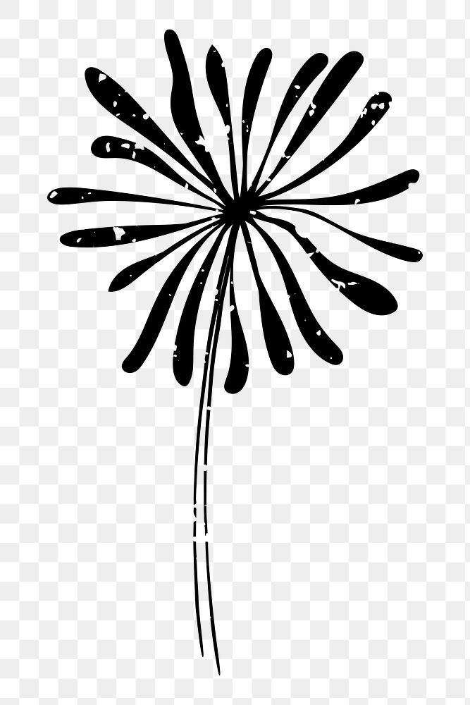 Png abstract flower doodle illustration, | Premium PNG - rawpixel