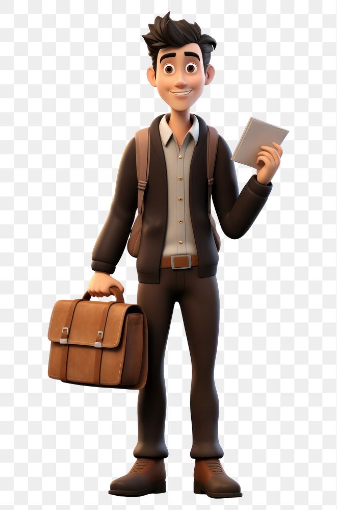 PNG Briefcase cartoon brown bag | Free PNG - rawpixel