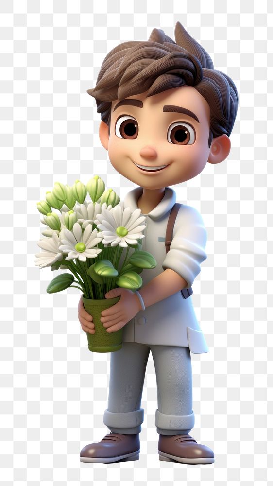 PNG Cartoon flower plant white. | Premium PNG - rawpixel