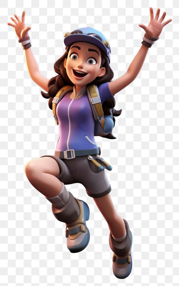 PNG Cartoon jumping white background | Free PNG - rawpixel